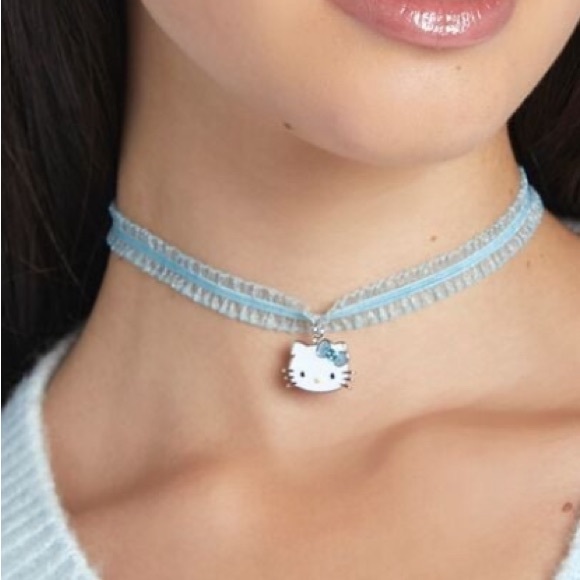Hello Kitty | Jewelry | Hello Kitty Lace Charm Choker | Poshmark